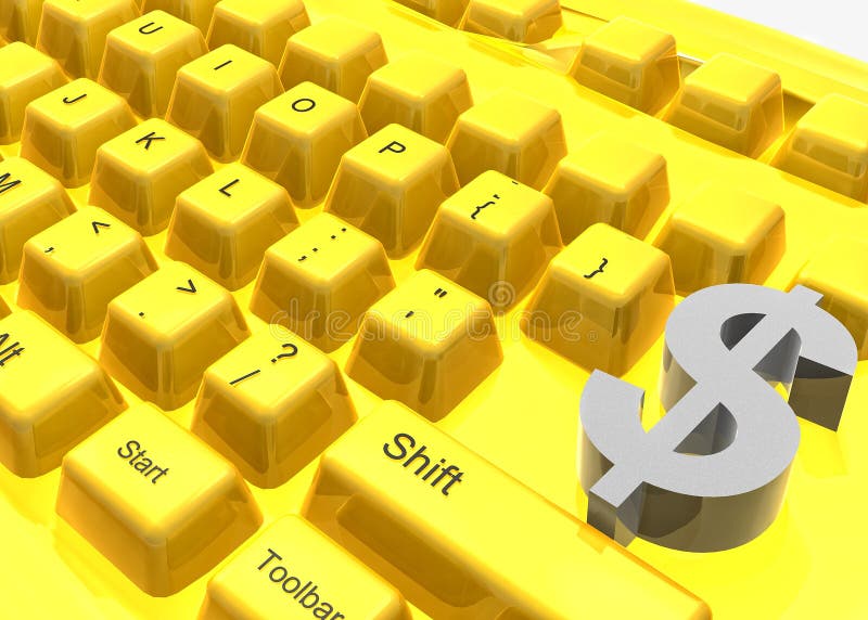 Make money keyboard symbol stock illustration. Illustration of computer ...