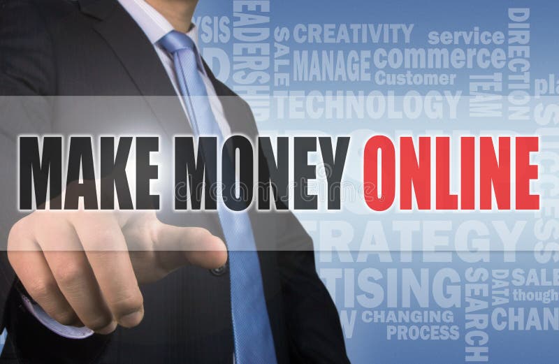 Happy Woman Earn Money Online Stock Image - Image of banking, cute ...