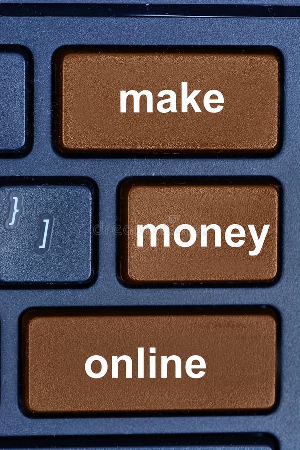 Make Money Online Words on Computer Keyboard Stock Image - Image of ...