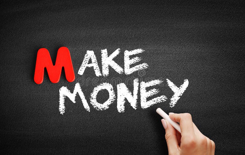 Make Money Text with Marker Stock Photo - Image of note, document ...