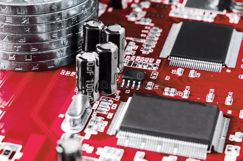 Make money using computer stock image. Image of integrated - 9405837