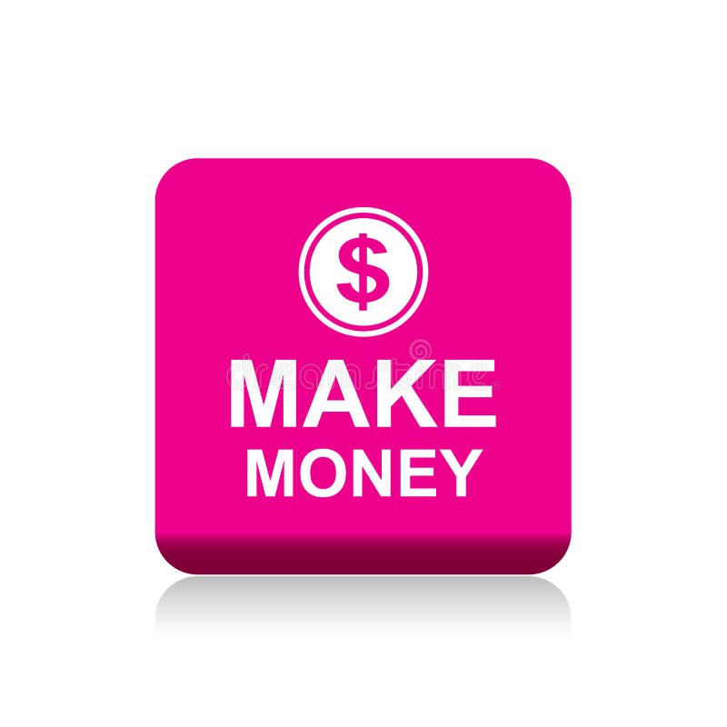 Make money web button stock illustration. Illustration of company ...