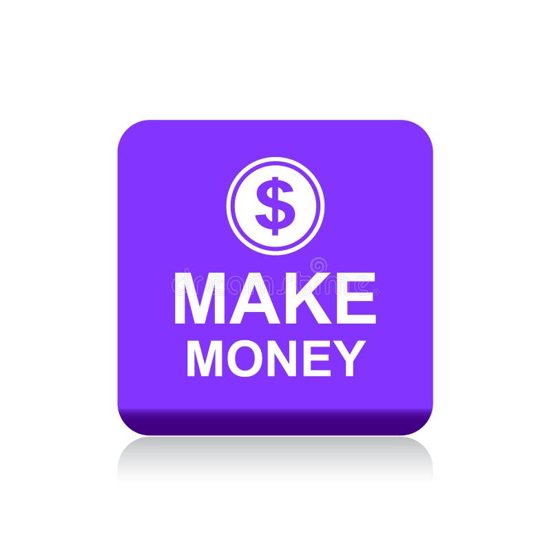 Make money web button stock illustration. Illustration of company ...