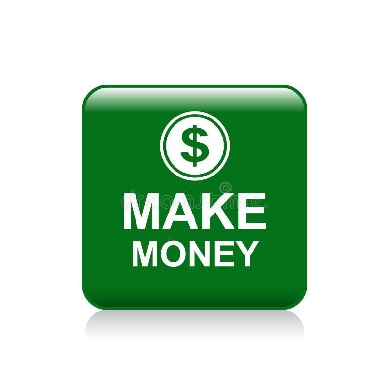 Make money web button stock illustration. Illustration of icon - 122360952