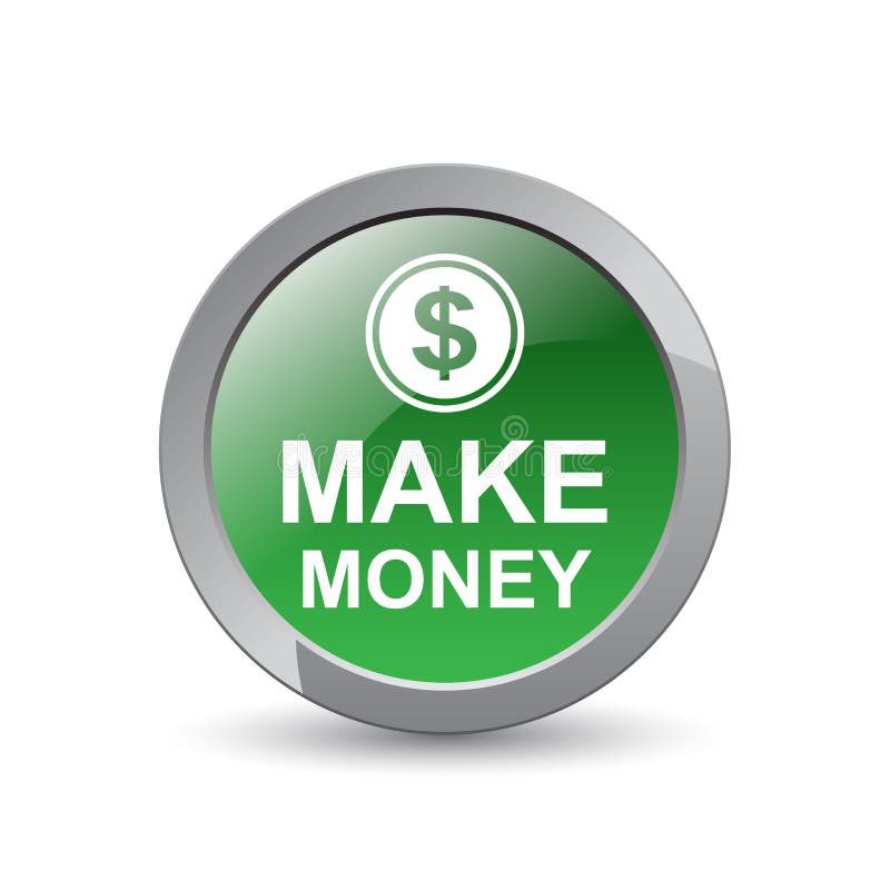 Make money web button stock illustration. Illustration of cash - 122362147