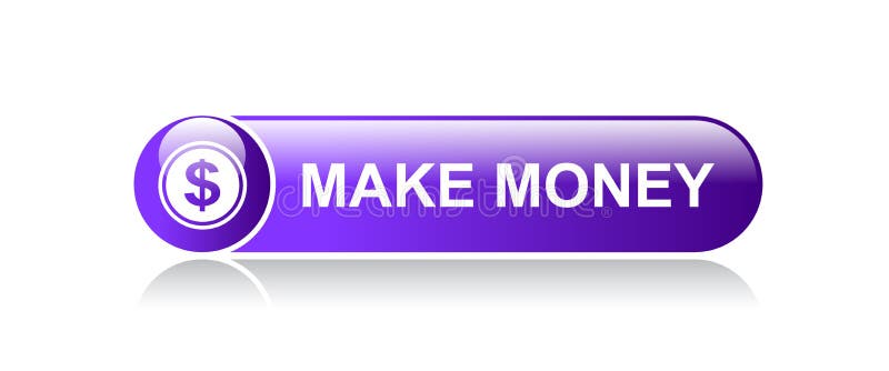 Make money web button stock illustration. Illustration of dollars ...