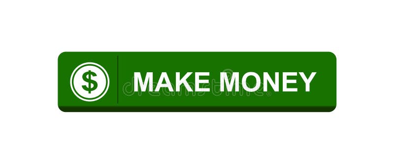 Make money web button stock illustration. Illustration of dollars ...