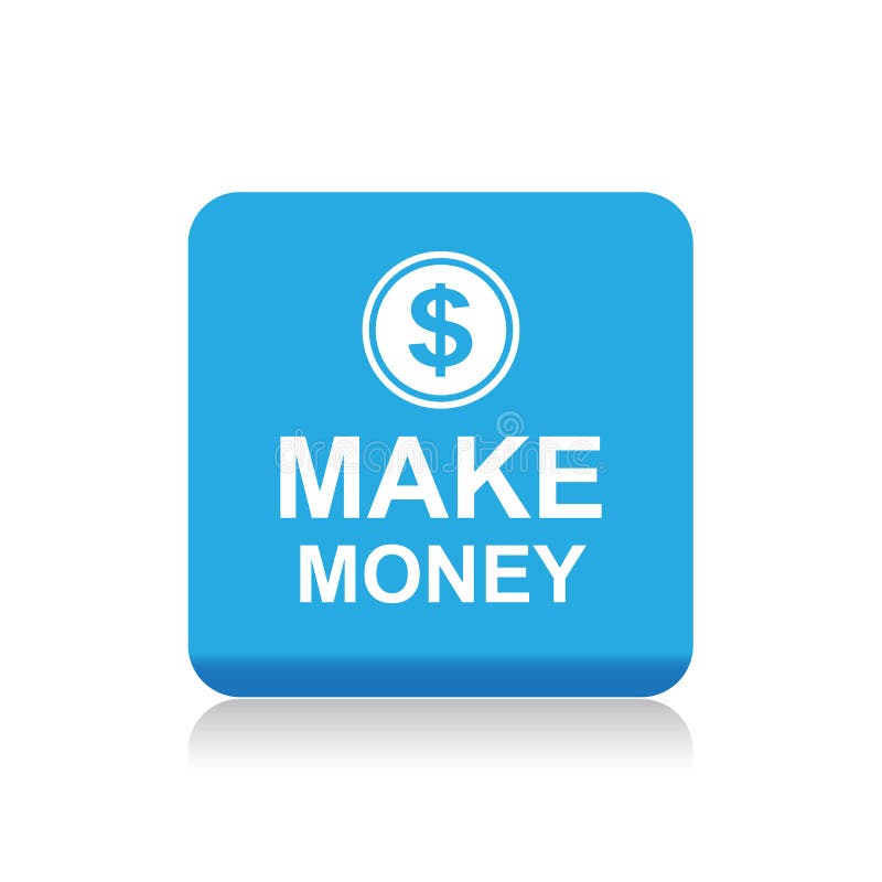 Make money web button stock illustration. Illustration of icon - 122360952