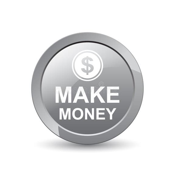 Make money web button stock illustration. Illustration of earning ...