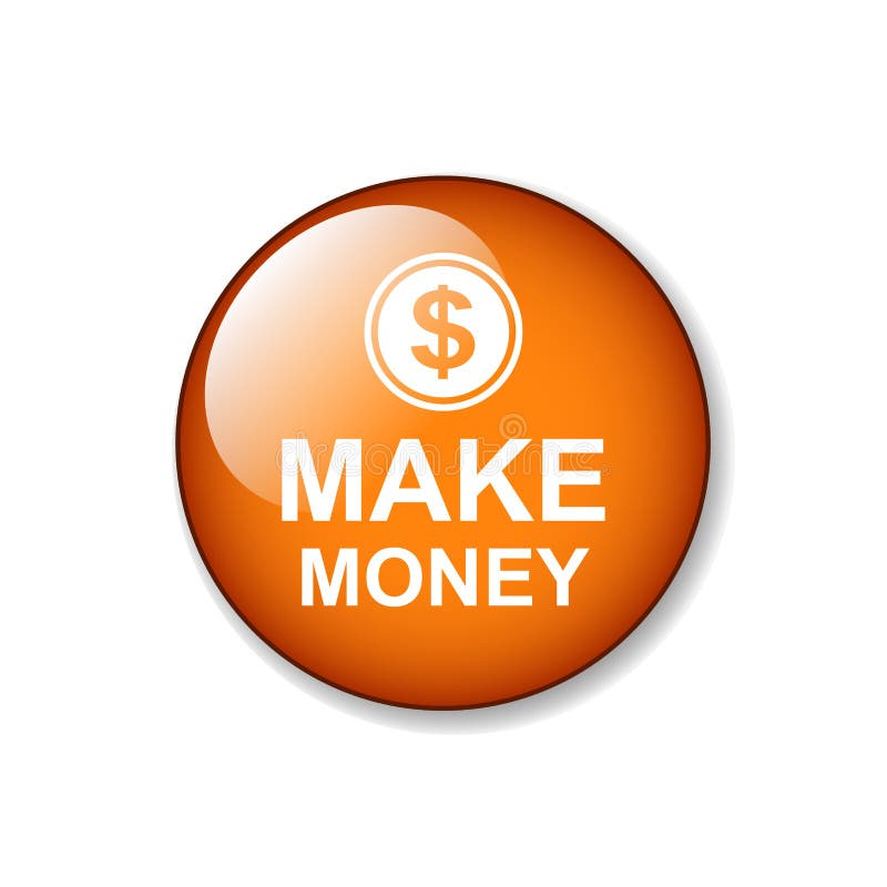 Make money web button stock illustration. Illustration of company ...
