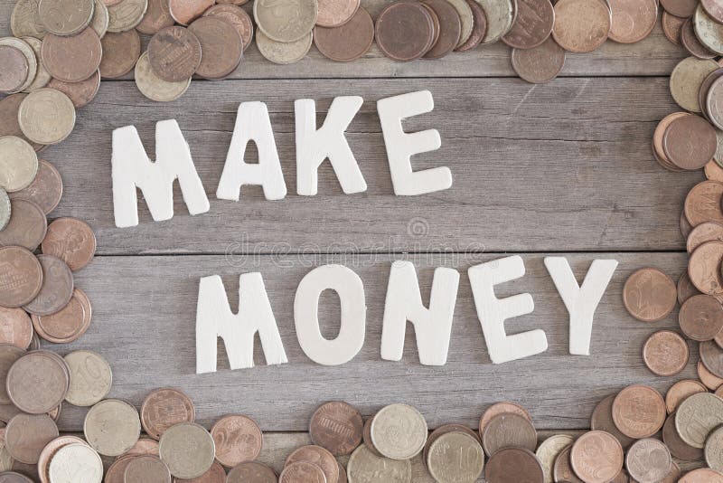 Make money stock image. Image of theme, grunge, word - 55610787