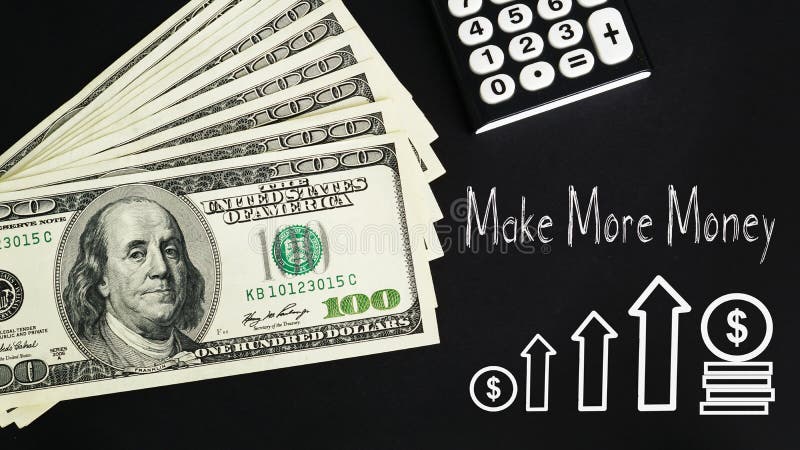 Make More Money is Shown Using the Text Stock Photo - Image of work ...