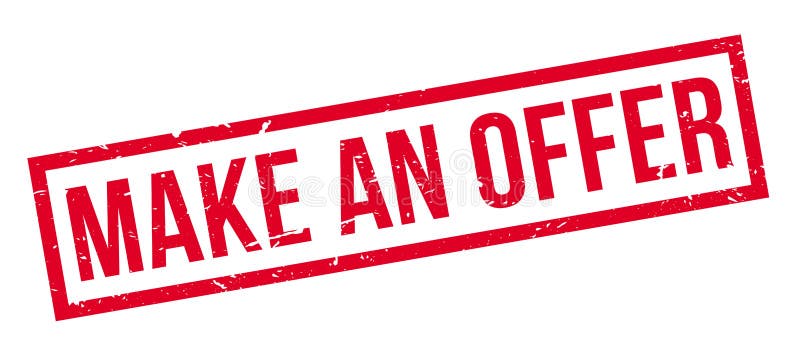 Make an Offer rubber stamp stock illustration. Illustration of proposal ...