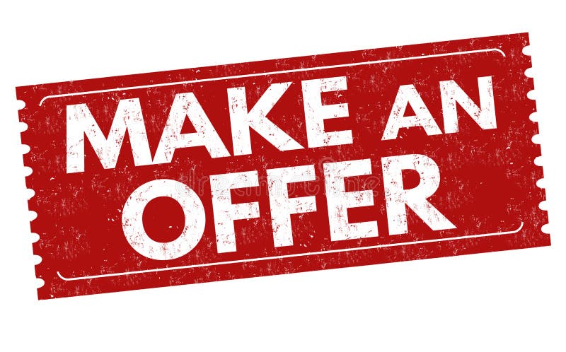 Make An Offer Words For Sale Real Estate Sign Buyer Price Stock ...