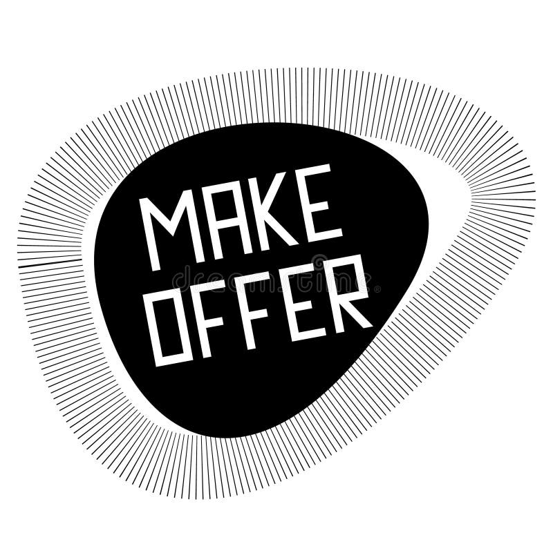 Make an Offer rubber stamp stock illustration. Illustration of hype ...
