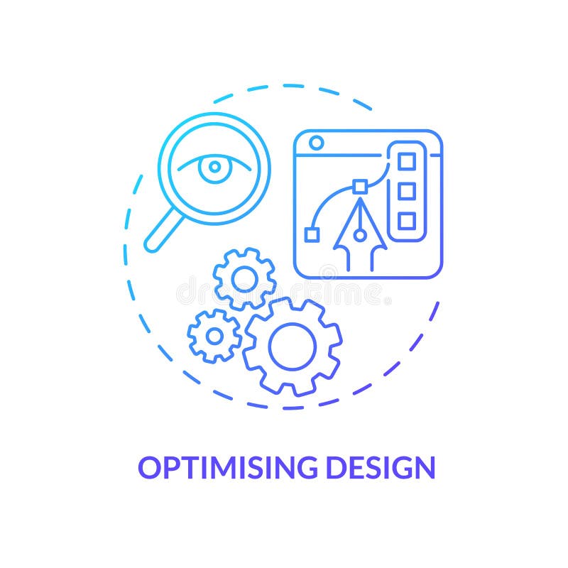 Make Optimal Design Concept Icon Stock Vector - Illustration of visual ...