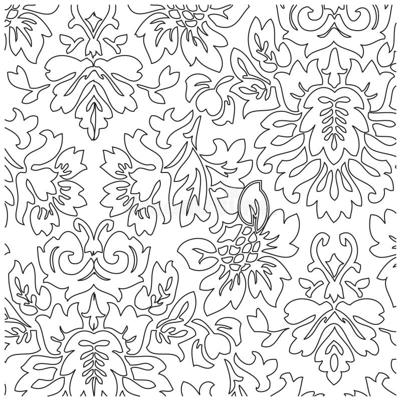 Make a Professional Floral Seamless Line Art Pattern Stock Vector ...