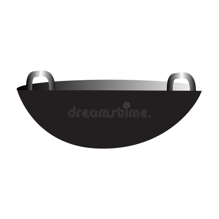 Make a Professional Wok Cooking Pan Vector Stock Vector - Illustration ...