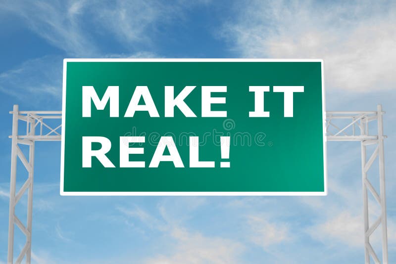 Make it Real! concept stock illustration. Illustration of house - 97139489