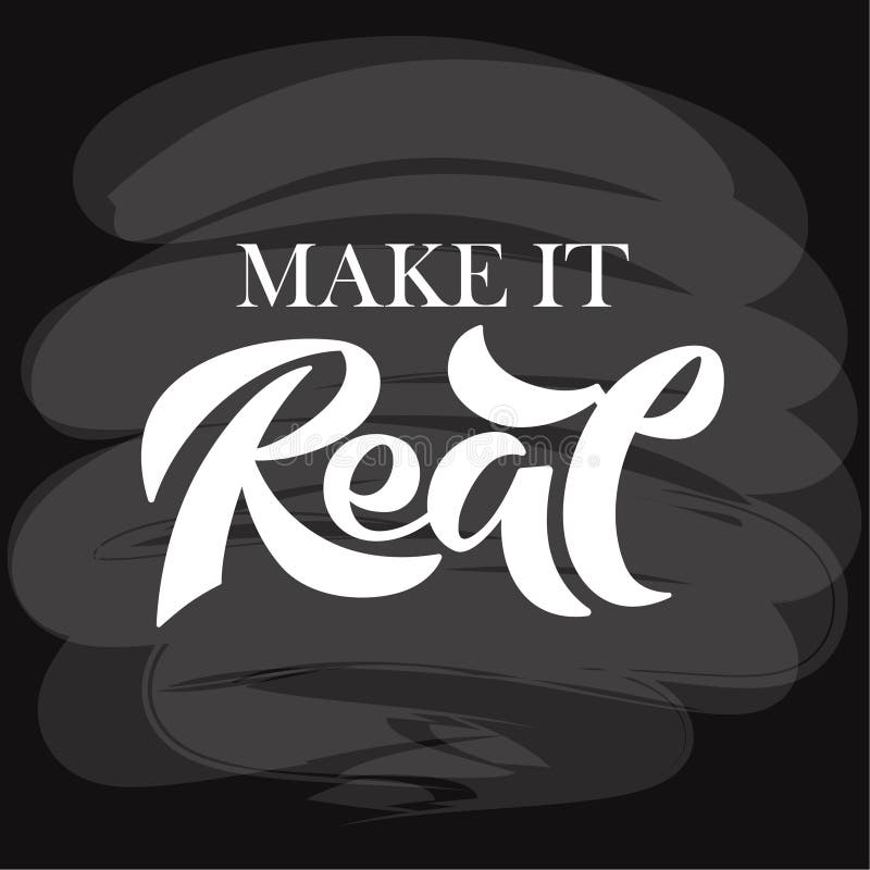 Real Life Motivation Inscription of Paint Letters Stock Vector ...