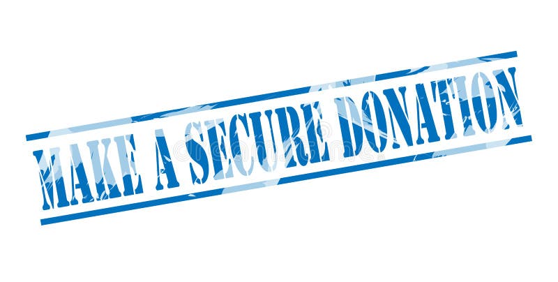 Make a secure donation stock illustration. Illustration of stamp ...
