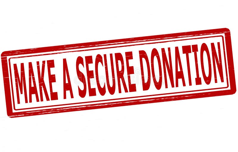 Make a secure donation stock illustration. Illustration of stamp ...