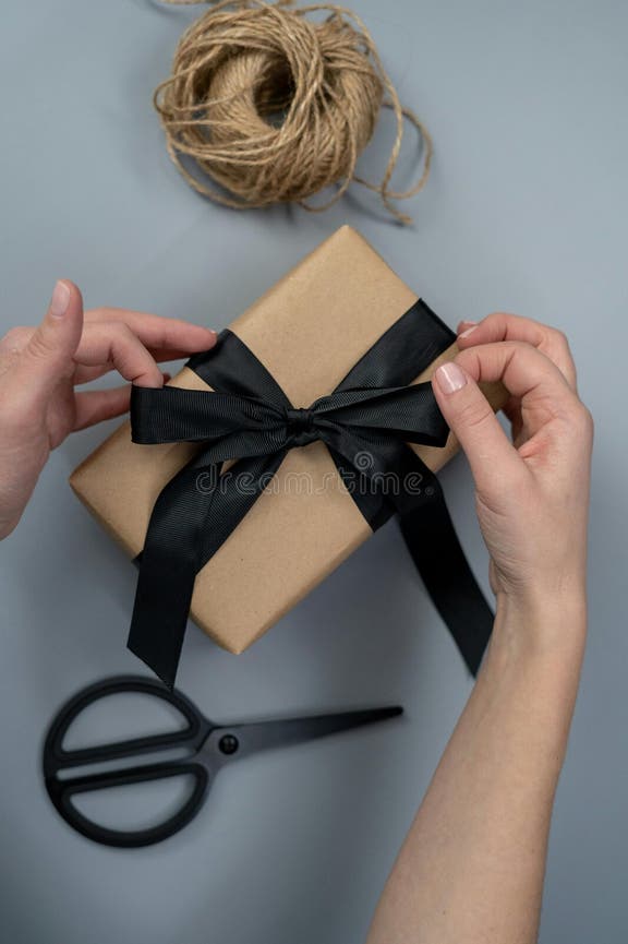 Make a Simple and Beautiful Gift Box Stock Image - Image of gift ...