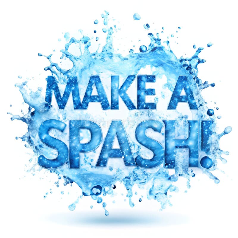 ˜Make a Splashâ€™ Text Isolated on White Background Stock Illustration ...