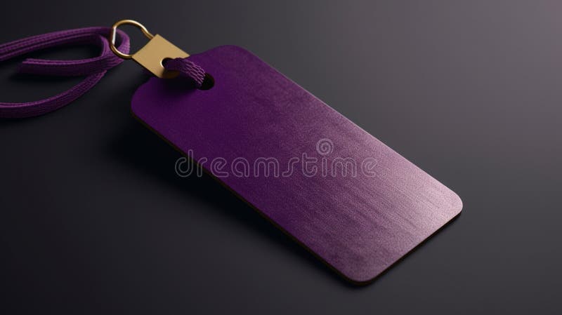 Make a Statement with this Blank Label Tag Mockup in Deep Purple Stock ...