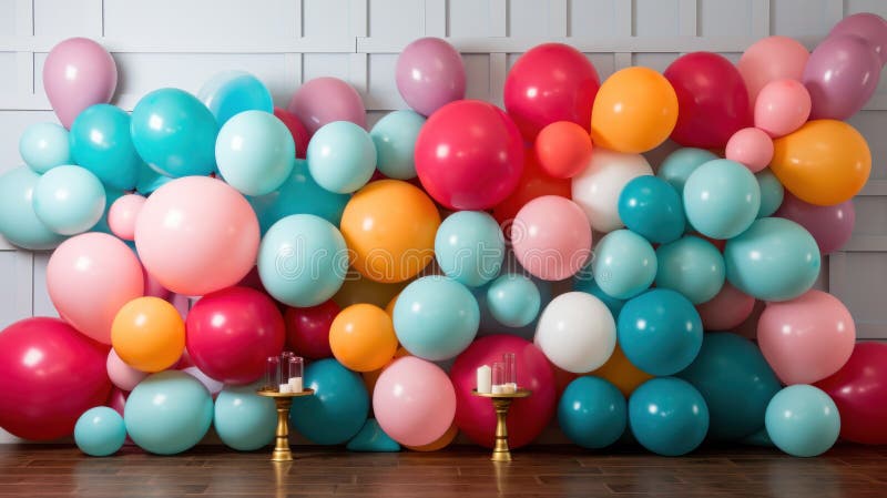 Make a Statement with this Bold and Colorful Balloon Backdrop Perfect ...