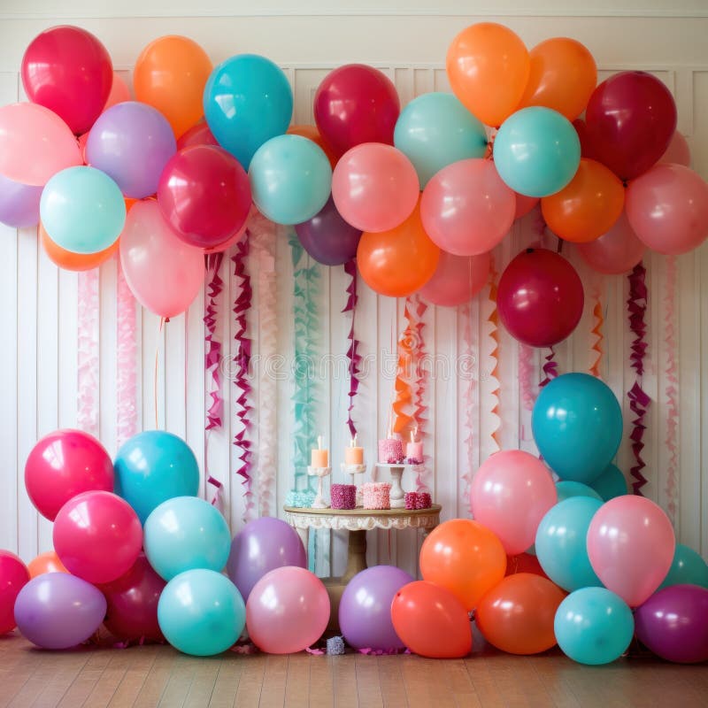Make a Statement with this Bold and Colorful Balloon Backdrop Perfect ...