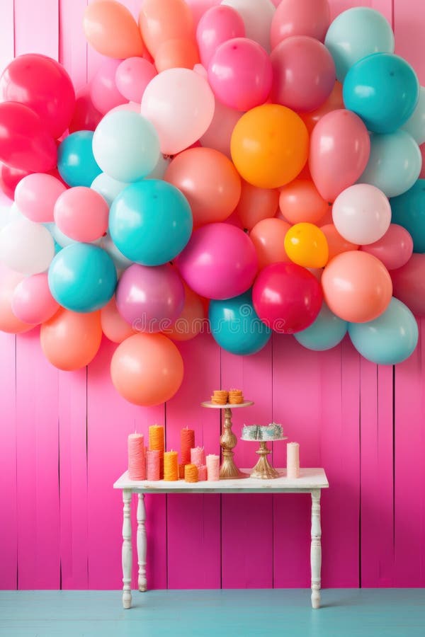 Make a Statement with this Bold and Colorful Balloon Backdrop Perfect ...