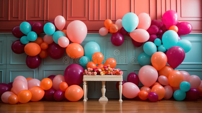 Make a Statement with this Bold and Colorful Balloon Backdrop Perfect ...