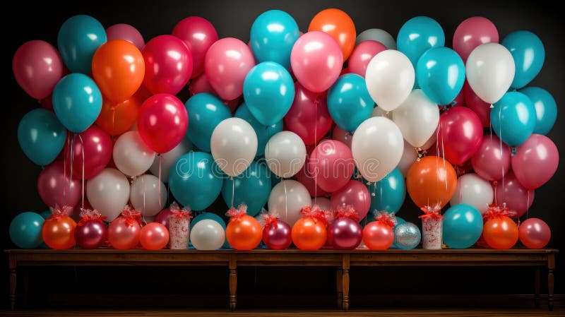 Make a Statement with this Bold and Colorful Balloon Backdrop Perfect ...