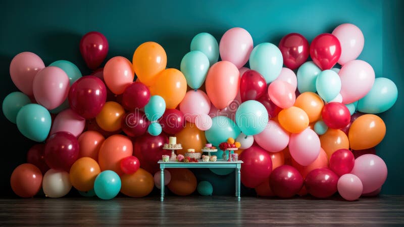 Make a Statement with this Bold and Colorful Balloon Backdrop Perfect ...