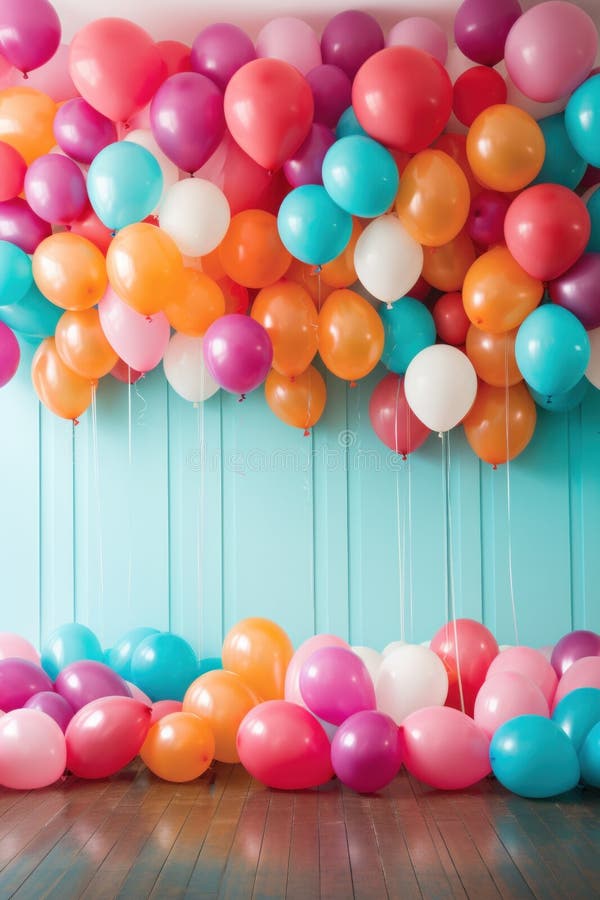 Make a Statement with this Bold and Colorful Balloon Backdrop Perfect ...