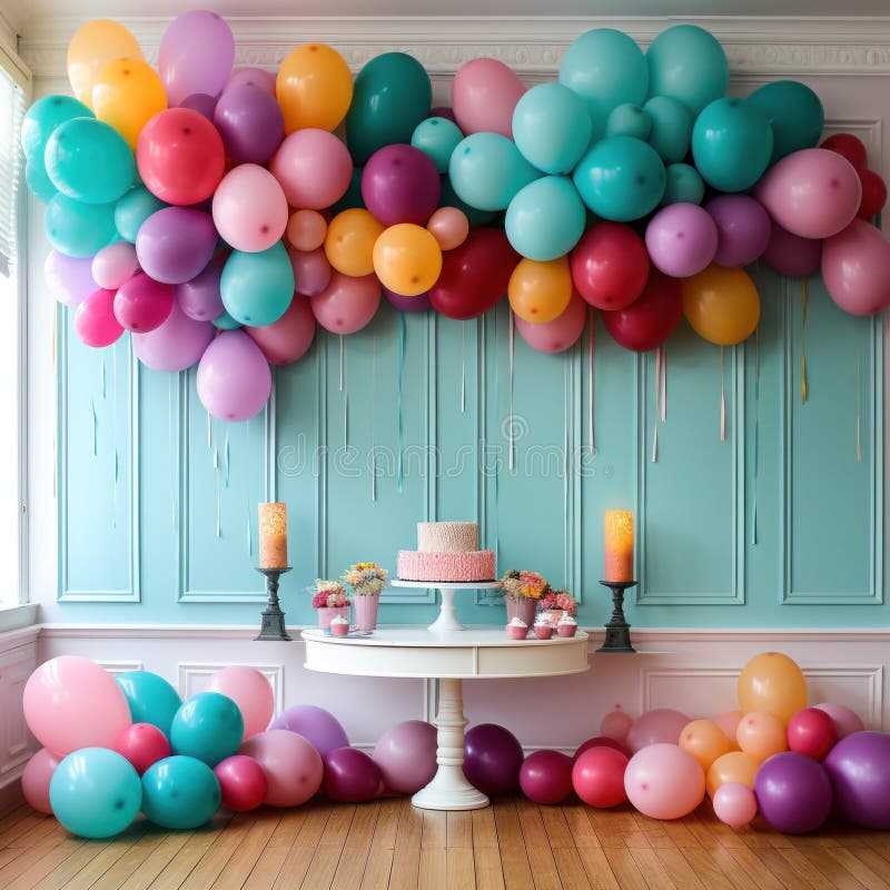 Make a Statement with this Bold and Colorful Balloon Backdrop Perfect ...