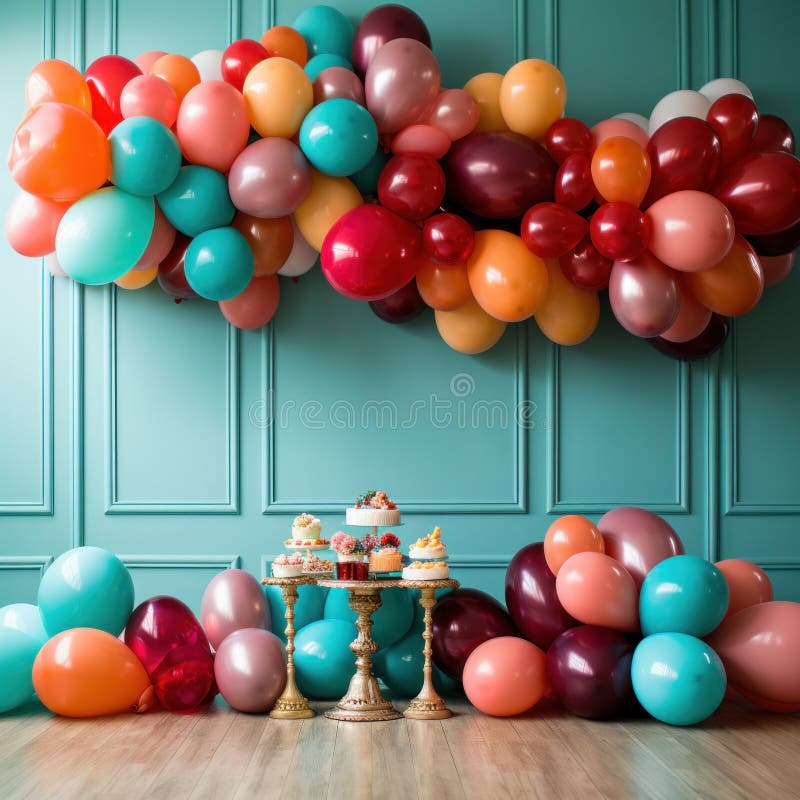 Make a Statement with this Bold and Colorful Balloon Backdrop Perfect ...