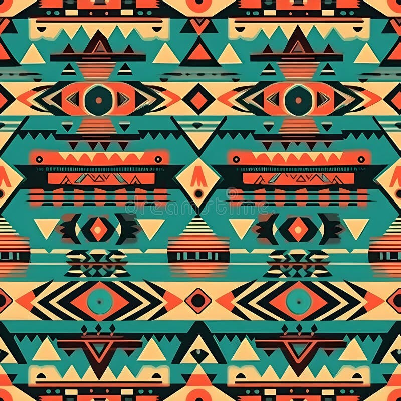 Make a Statement with Vibrant Seamless Aztec Patterns Stock ...