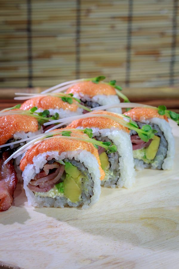 The Make Sushi Roll at Home Simple Stock Image - Image of healthy, east ...