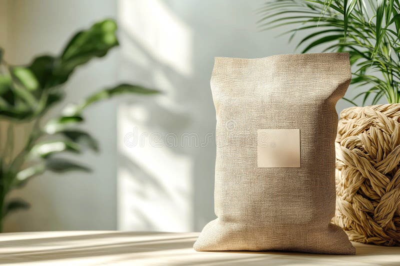 Branded Jute Sack Mockups Stock Illustrations – 7 Branded Jute Sack ...