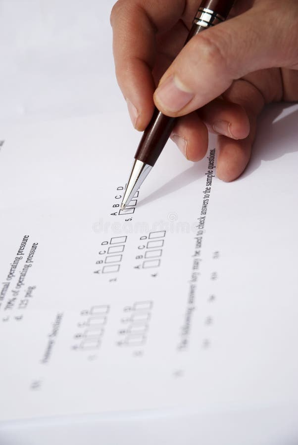 Make a test exam stock image. Image of examination, complete - 6086465