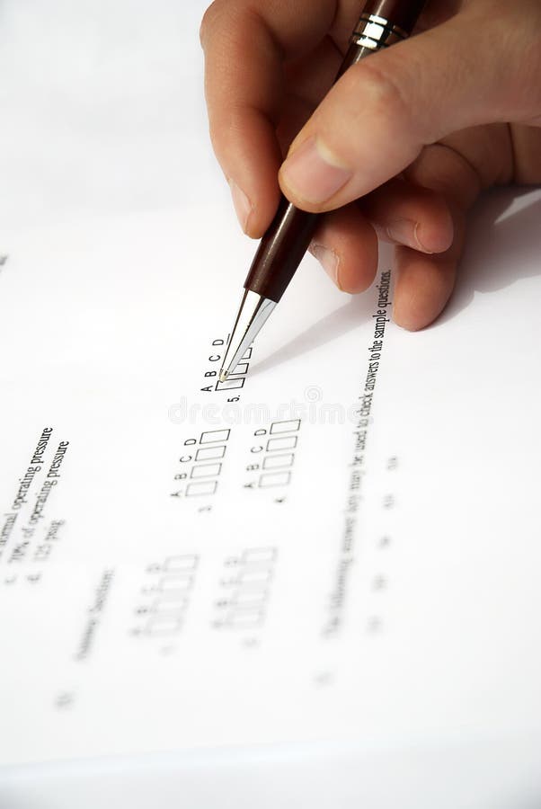 Make a test exam stock image. Image of research, questionnaire - 4870193