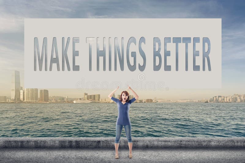 Make things better stock photo. Image of happy, asian - 55917008