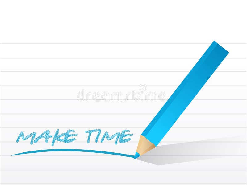 Make time message written stock illustration. Illustration of message ...