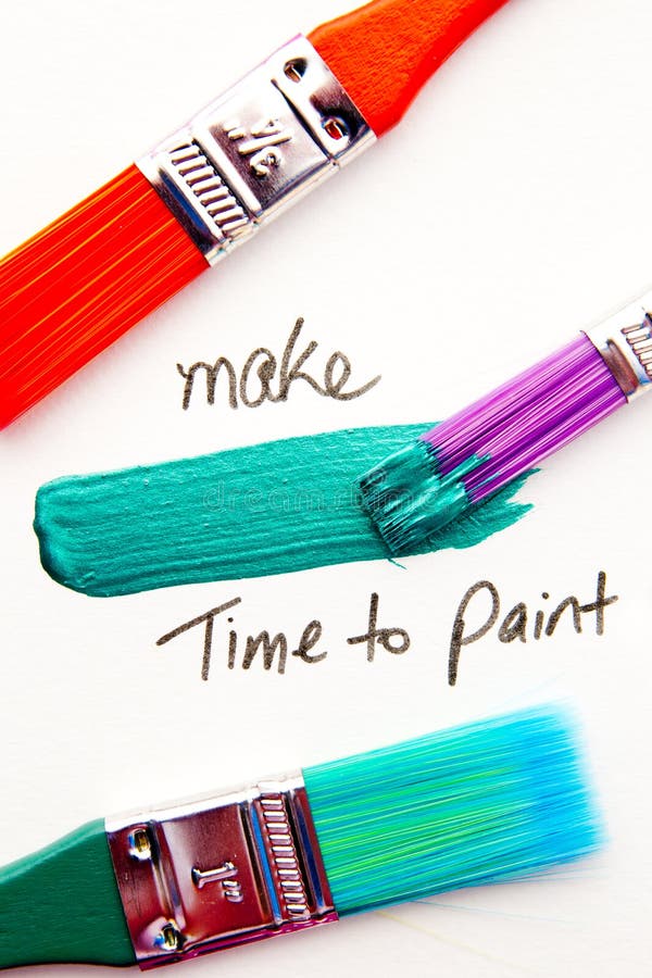 Make Time to Paint stock image. Image of acrylic, educational - 92914971