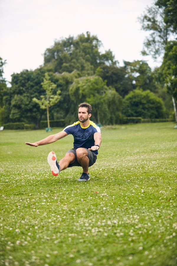 Make Time for that Workout. a Sporty Man Starting His Exercise Routine ...