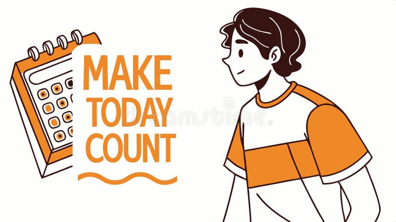 Make Today Count Quote, daily Motivation, Positive Affirmation Vector Design Generative AI Stock ...