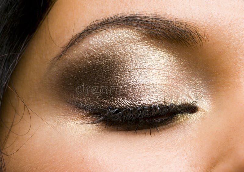 Closeup of Beautiful Eye with Makeup Stock Image - Image of feminine ...