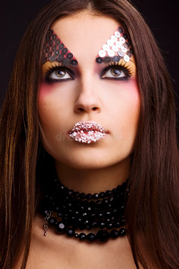 Applying make-up stock photo. Image of lipstick, fashion - 8086818